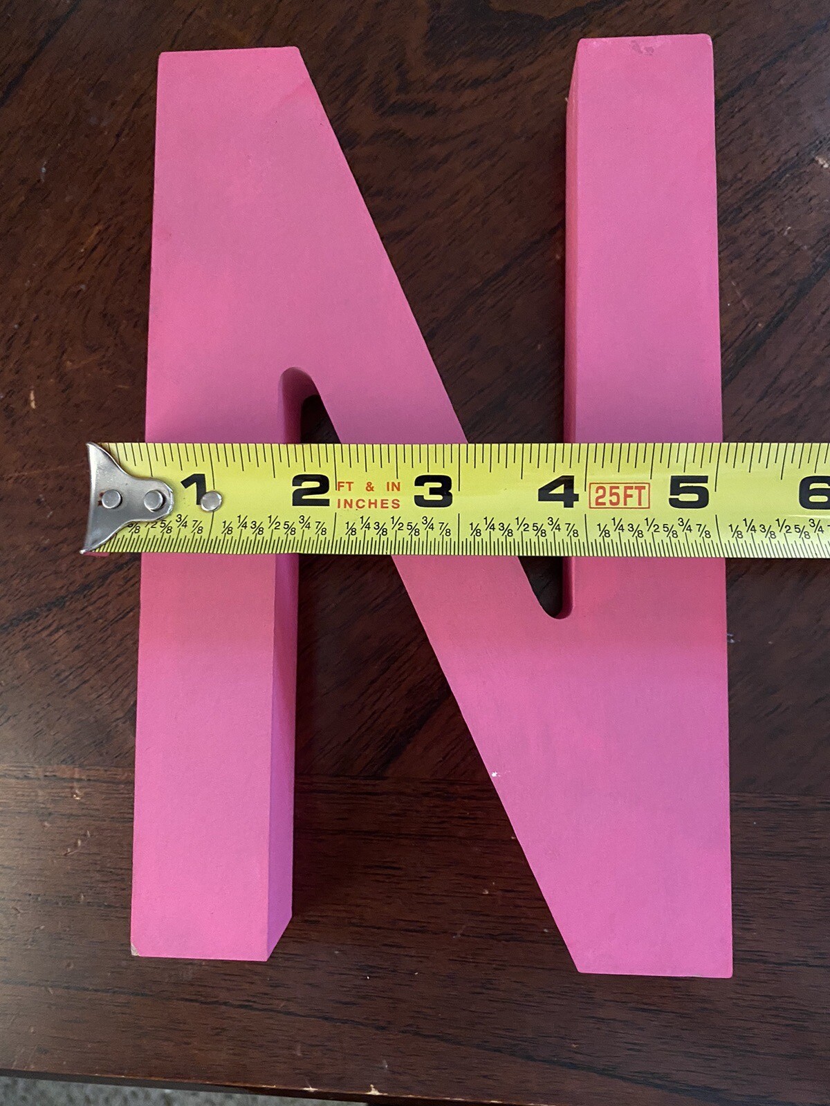 Used Pink ArtMinds Wood Letters - O, N, E - set of 3, 8 Inch height ...