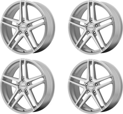 Set 4 American Racing AR907 18x8 5x4.5 Silver Machine Face Wheels 18 ...
