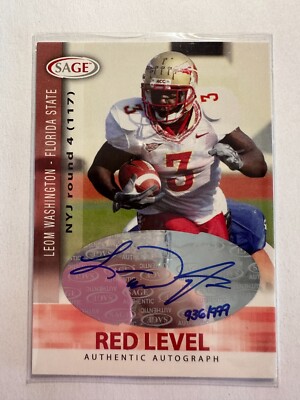 K31,111 - 2006 SAGE Autographs Red #A50 Leon Washington #/999 | eBay