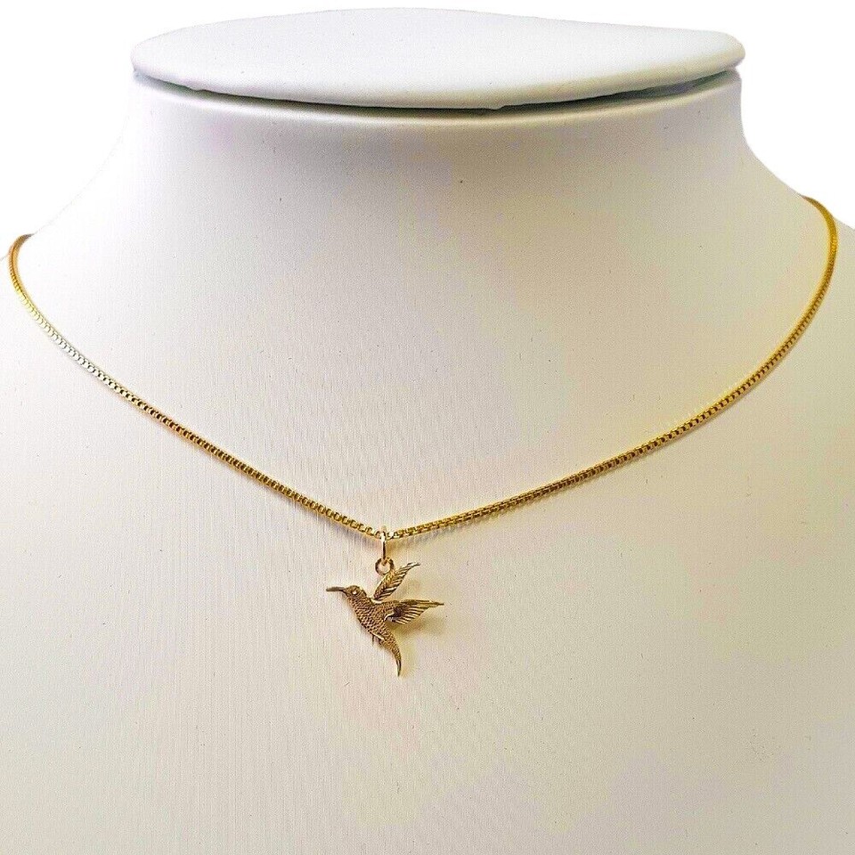 14k Yellow Gold Hummingbird Charm / Pendant, Made in USA | eBay
