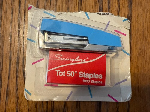 New Vintage Blue Swingline Tot 50 Mini Stapler & Box Of 1000 Staples | eBay