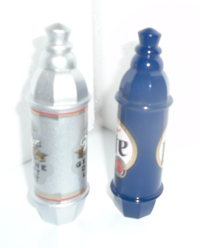 VINTAGE PAIR MILLER LITE GENUINE DRAFT LIGHT WOOD BEER TAPPERS HANDLES ...