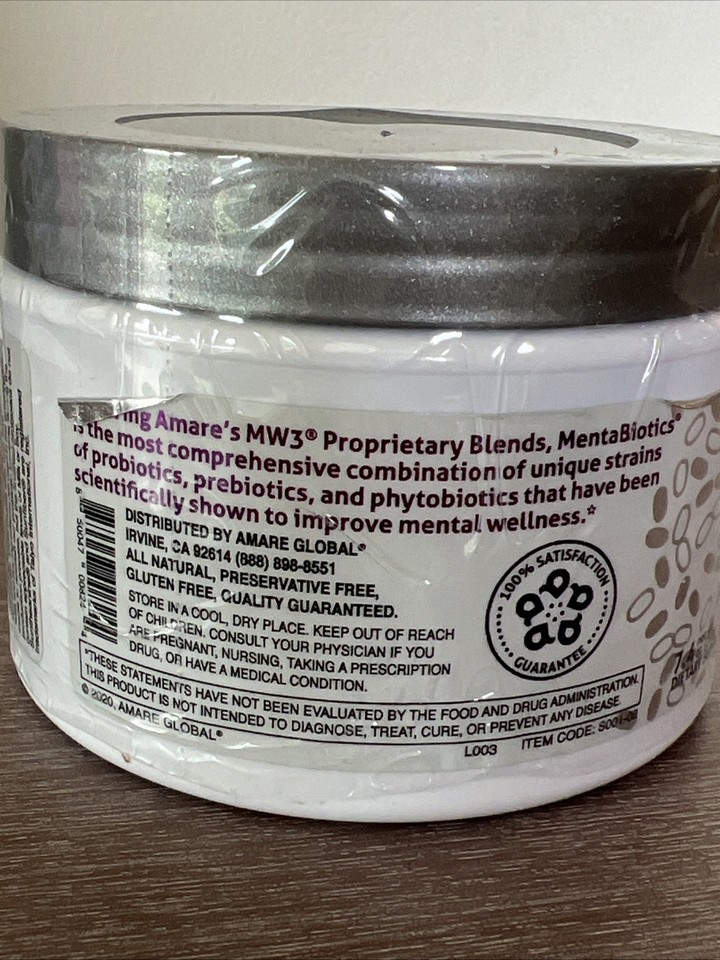 Amare Global MENTA BIOTICS Advanced Gut-Brain Nutrition 7.4 oz NEW, Exp ...
