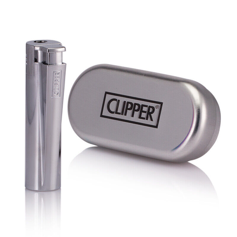 Jet Flame CLIPPER Lighters Torch Cigarette Butane Metal Silver Lighter ...