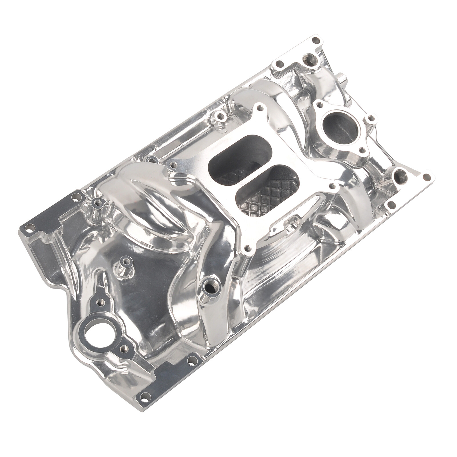 Polished Aluminum Intake Manifold for SBC Small Block Chevy Vortec 350 ...