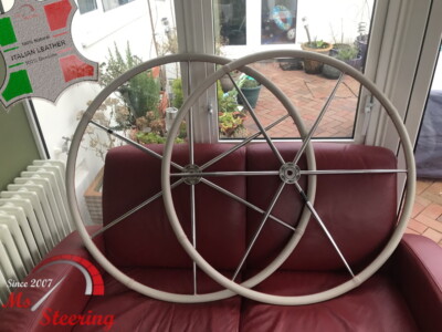 FOR ISLANDER YACHT LEATHER STEERING WHEEL COVER 20''- 29'' CHOSEN ...