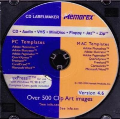 ExPressIt 4.6 PC CD design print label maker templates for media case ...