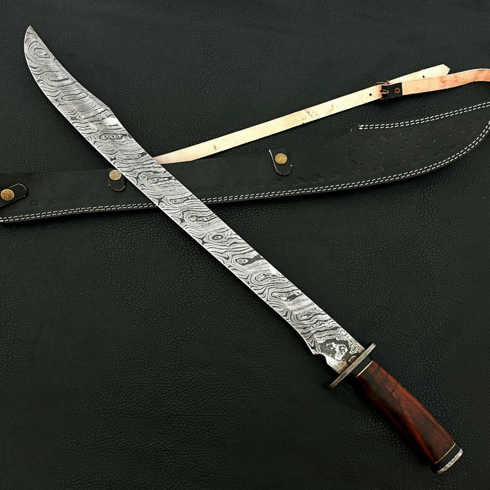 Custom Handmade Damascus Sword 30"Damascus Steel Hunting Sword Viking ...