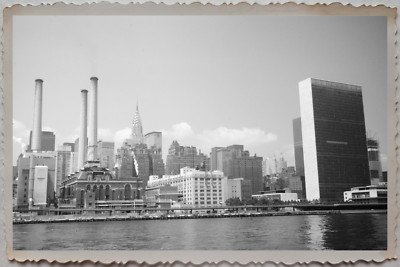 50s USA NEW YORK CITY MANHATTAN UNITED NATION BUILDING VINTAGE ...