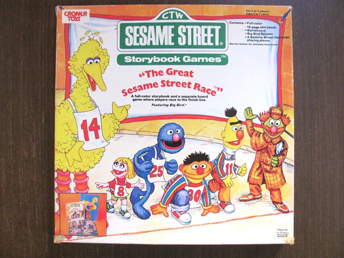 Vintage The Great Sesame Street Race Storybook Games Board Game Croner ...