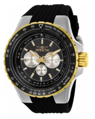 Invicta Aviator 33029 Wrist Watch for Men, 50mm Steel Case, Black ...