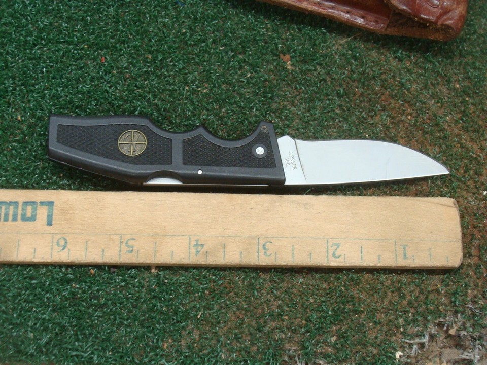 Gerber 500 lock-blade pocket knife For Leupold Scopes with leather ...