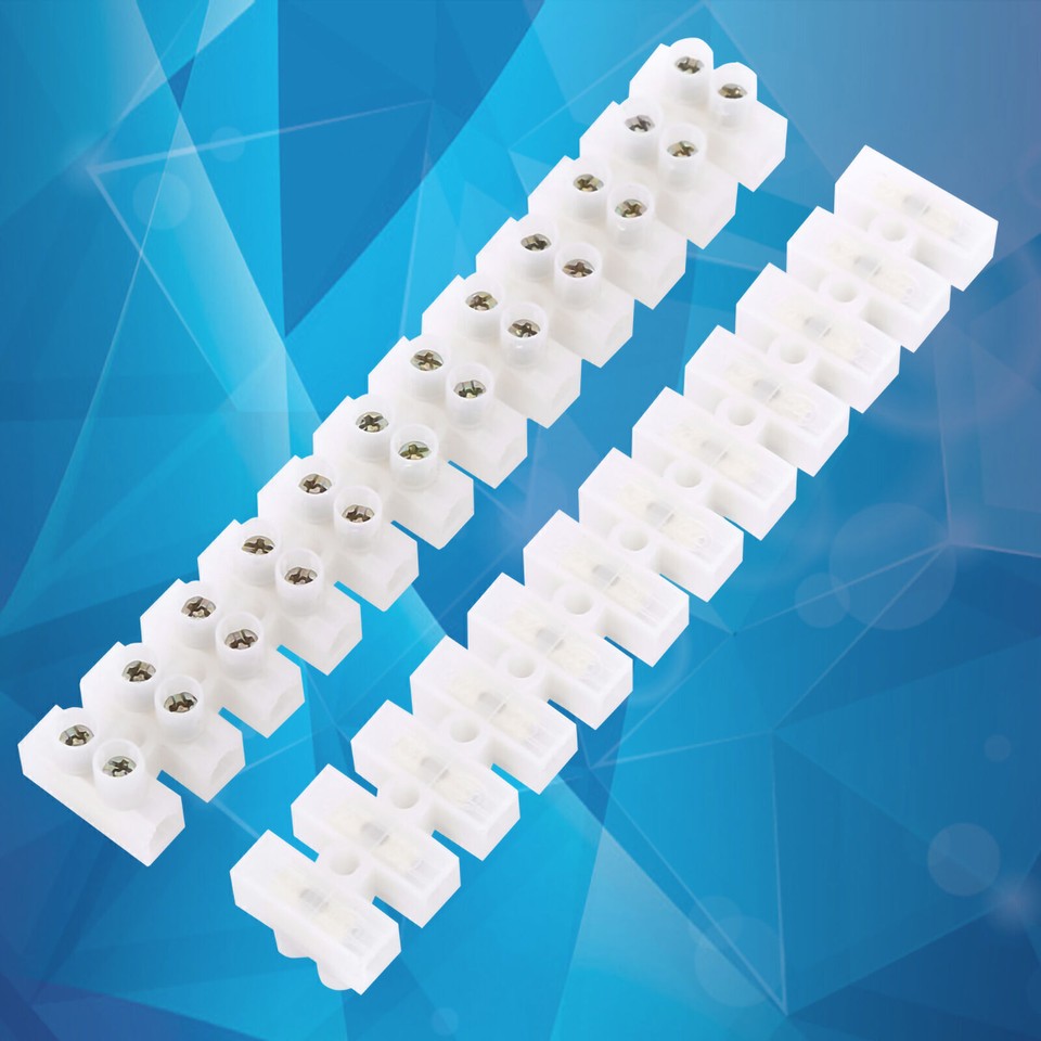 360V 10A Dual Row Screw Terminals Electric Barrier 12-terminal Strip ...