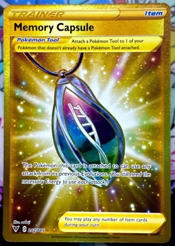 Memory Capsule 202/185 Gold Secret Rare Vivid Voltage Pokémon Card MINT ...