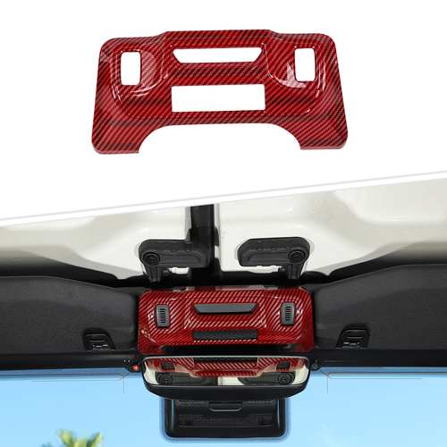 For Jeep Wrangler JL JT 2024 Red Carbon Headliner Overhead Overlay ...