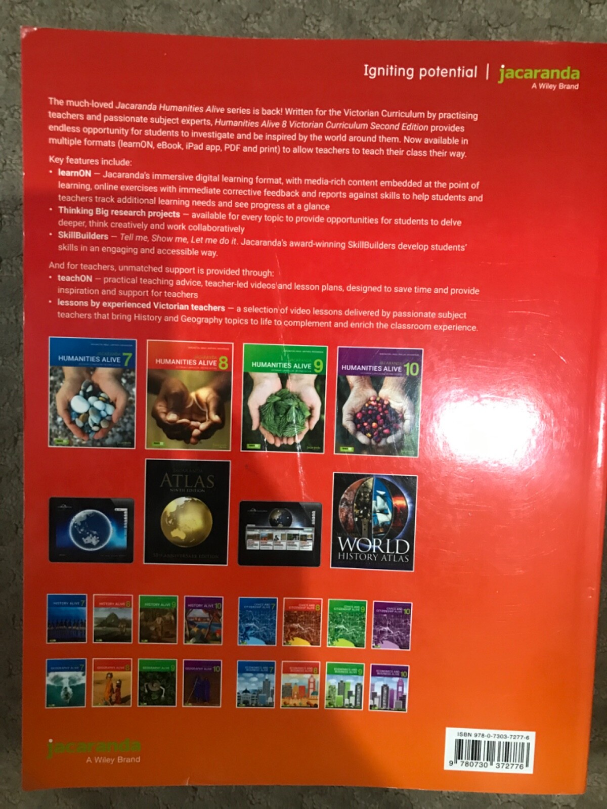 Jacaranda Humanities Alive Year 8 Textbook | eBay