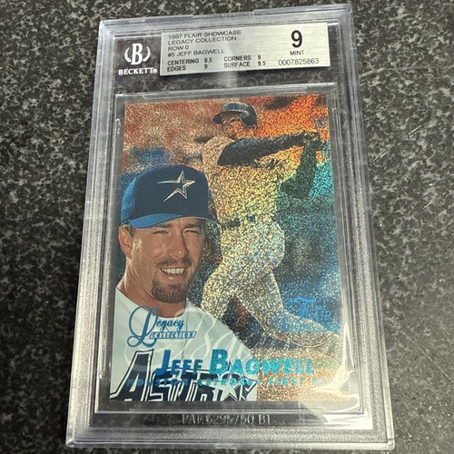 1997 Flair Showcase Legacy Collection Row 0 JEFF BAGWELL /100 BGS 9 ...