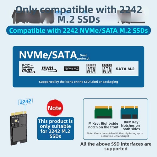 USB 3 2 M2 NVMe SSD Case with Intelligent Health Monitor and Temp ...