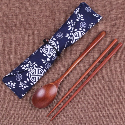 Wooden Chopsticks and Spoons Set Japanese Style Handmade Tableware for ...