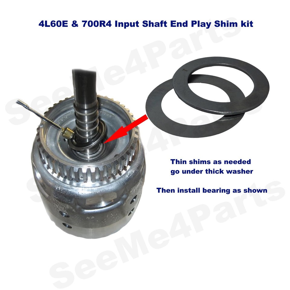 4L60E 700R4 Input Shaft End Play Adjustment Shim Kit (1) Thick Washer ...