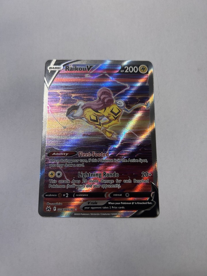 Crown Zenith Entei V GG36, Suicune V GG38, Raikou V GG 41 Bundle, Cards ...