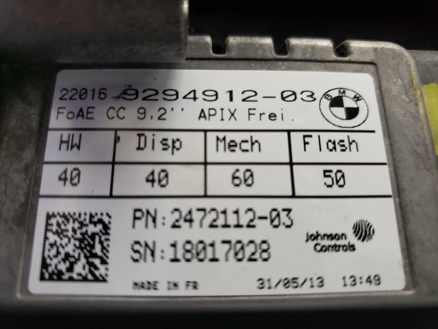 BMW 65509294912 GENUINE OEM DISPLAY UNIT for sale online | eBay