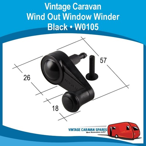 Caravan WIND OUT WINDOW WINDER HANDLE CAMEC ( BLACK ) W0105 | eBay