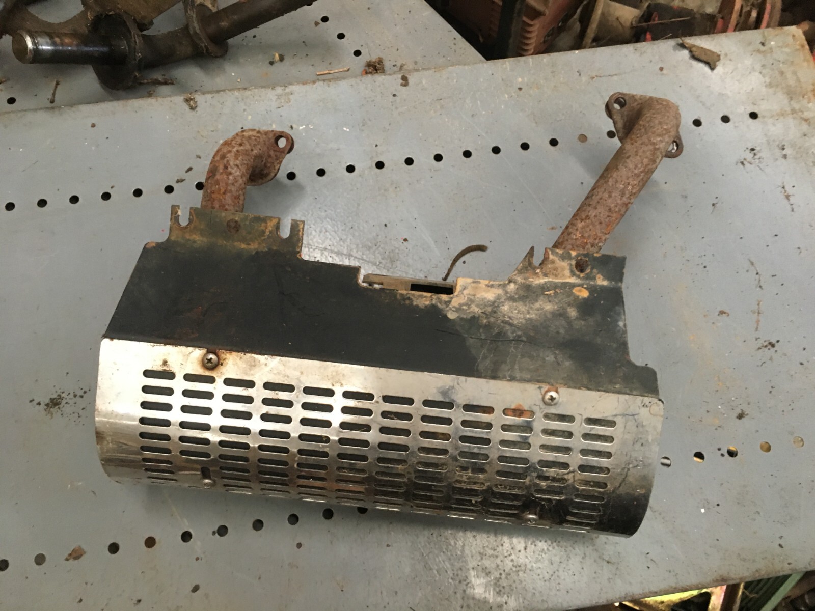 Wheel Horse 416H 520H Garden Tractor Muffler Heat Shield Onan P220 P218 ...