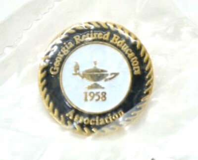 Georgia Retired Educators Pin Associates Gold Tone Enamel 1958 Lapel ...