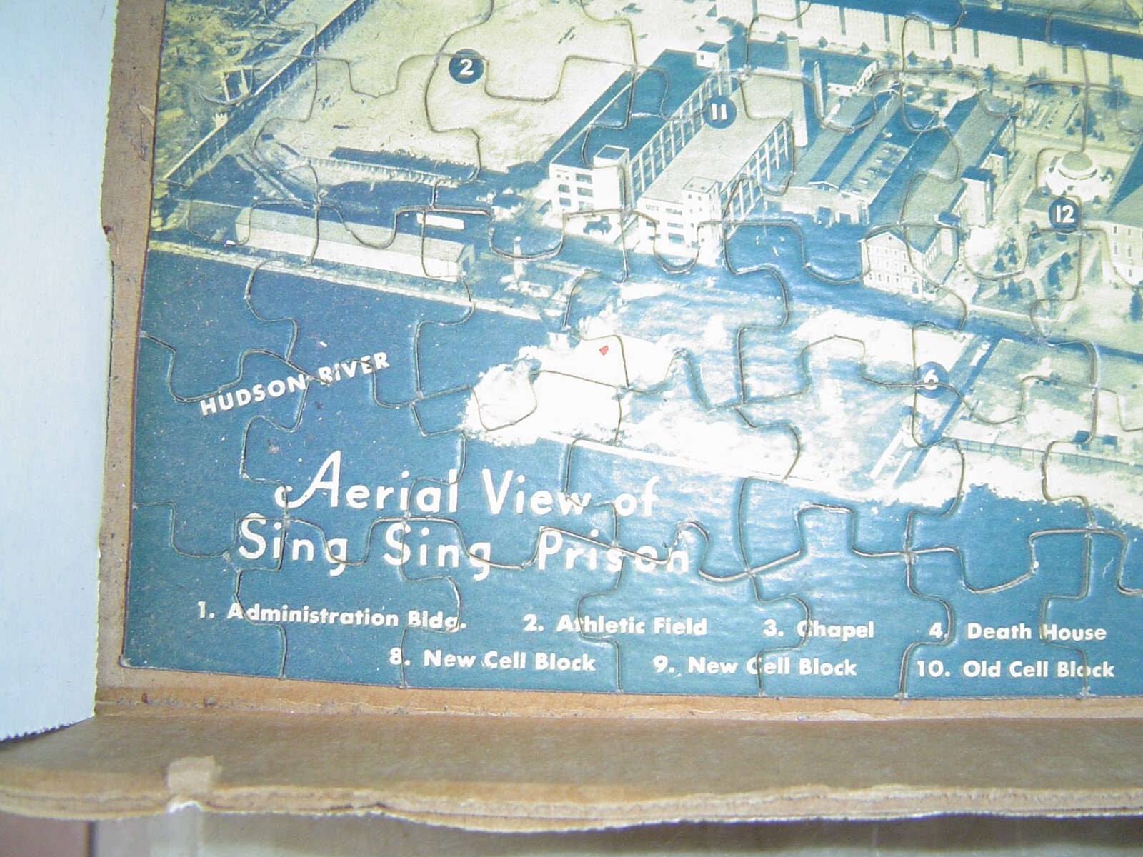 Vintage Jigsaw Puzzle SING SING PRISON Ossining NY Warden Lewis Lawes c ...