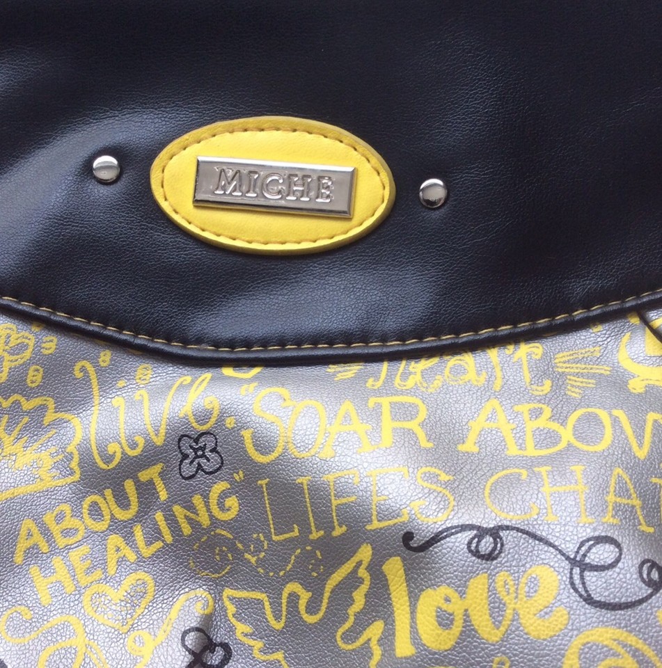 MICHE Prima Shell HOPE Silver With Yellow And Black Base Purse Not ...