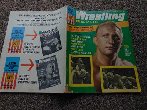 Wrestling Revue magazine Aug 1963 (Buddy Rogers, Pepper Gomez, Penny ...