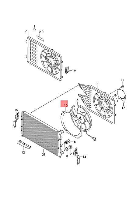 VW SEAT SKODA AMEO POLO AIR DUCT RING ONLY FOR: 6R0121217A ORIGINAL NO ...