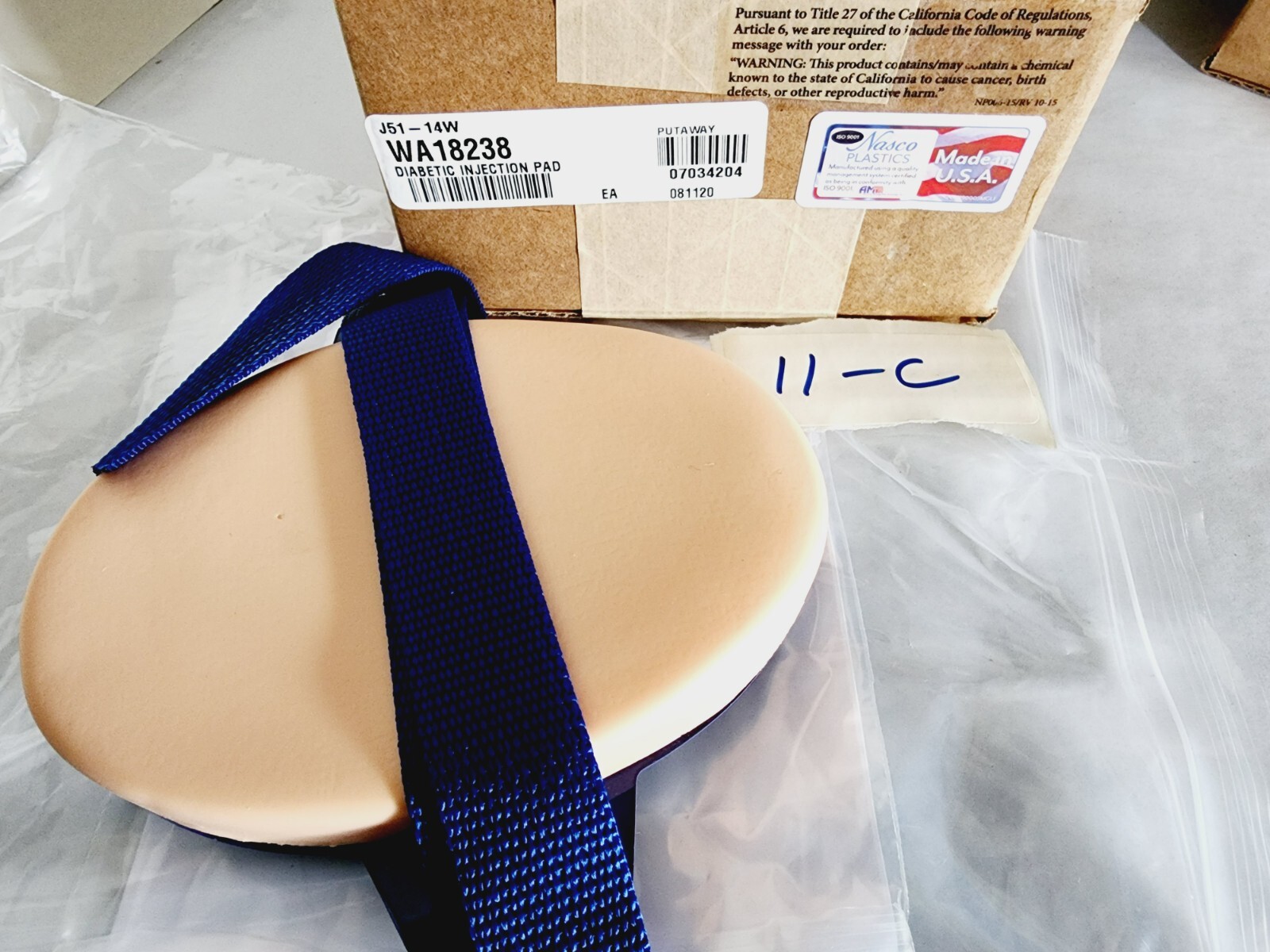 Nasco WA18238 Diabetic Injection Pad 6-1/4" Length -1/4" Width for sale ...