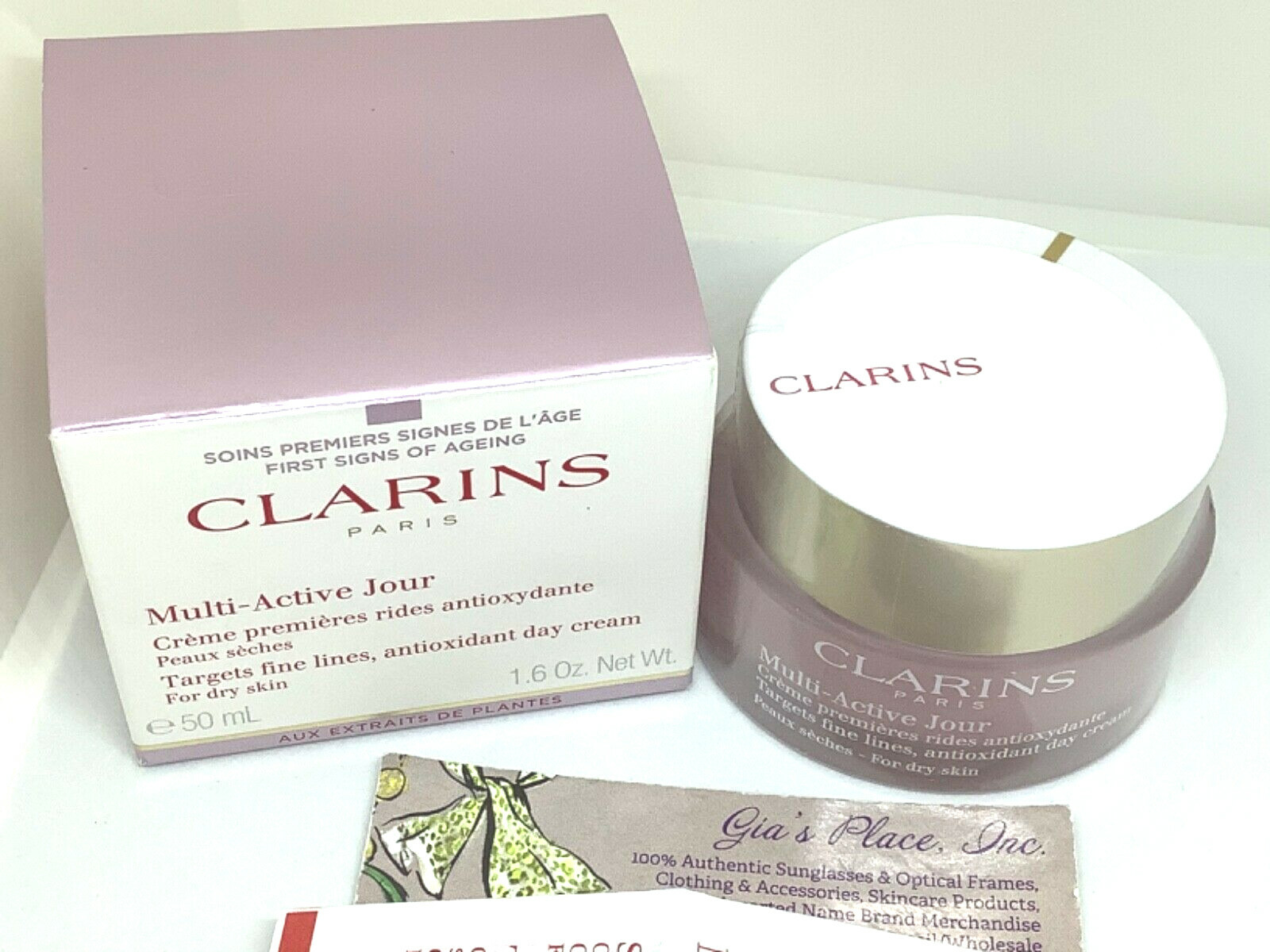 CLARINS DAY CREAM 1.6oz DRY SKIN TARGET FINE LINES, ANTIOXIDANT SEALD ...