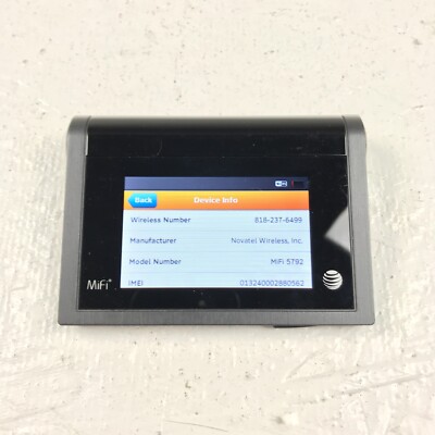 Novatel Wireless (AT&T) MiFi 5792 Hotspot 4G LTE WiFi Mobile Modem w ...