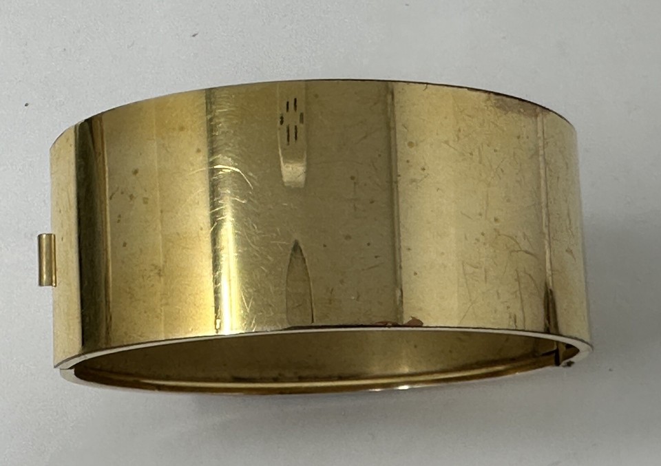 Rare Vintage HARRY ISKIN 12K Gold filled Art Deco Rhinestone Bangle ...