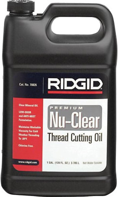 RIDGID 70835 Thread Cutting Oil, 1 Gallon of Nu-Clear Pipe Threading ...