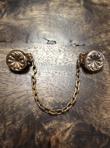 Vintage Gold Tone Sweater Clip with Detailed Round Decorative Clips | eBay