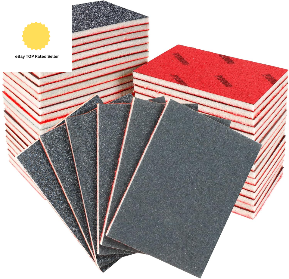 36 Pcs Sanding Sponge - 80/120/180/240/320/400 Grit Sanding Pads ...