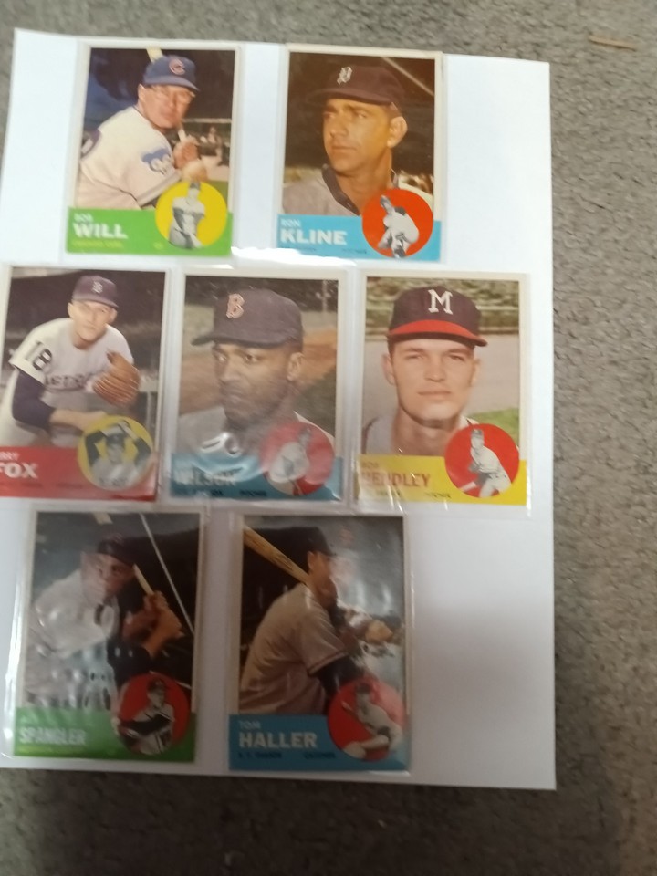 Lot (7) VINTAGE 1963 TOPPS BASEBALL CARDS Most EX or Better | eBay