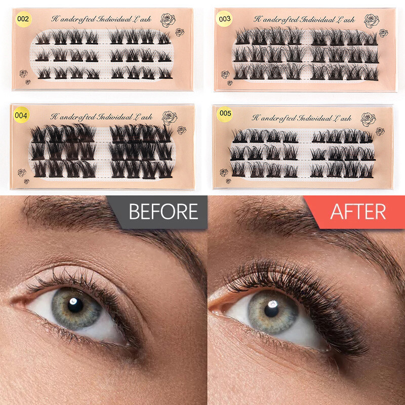 Thick False Eyelashes Before And After