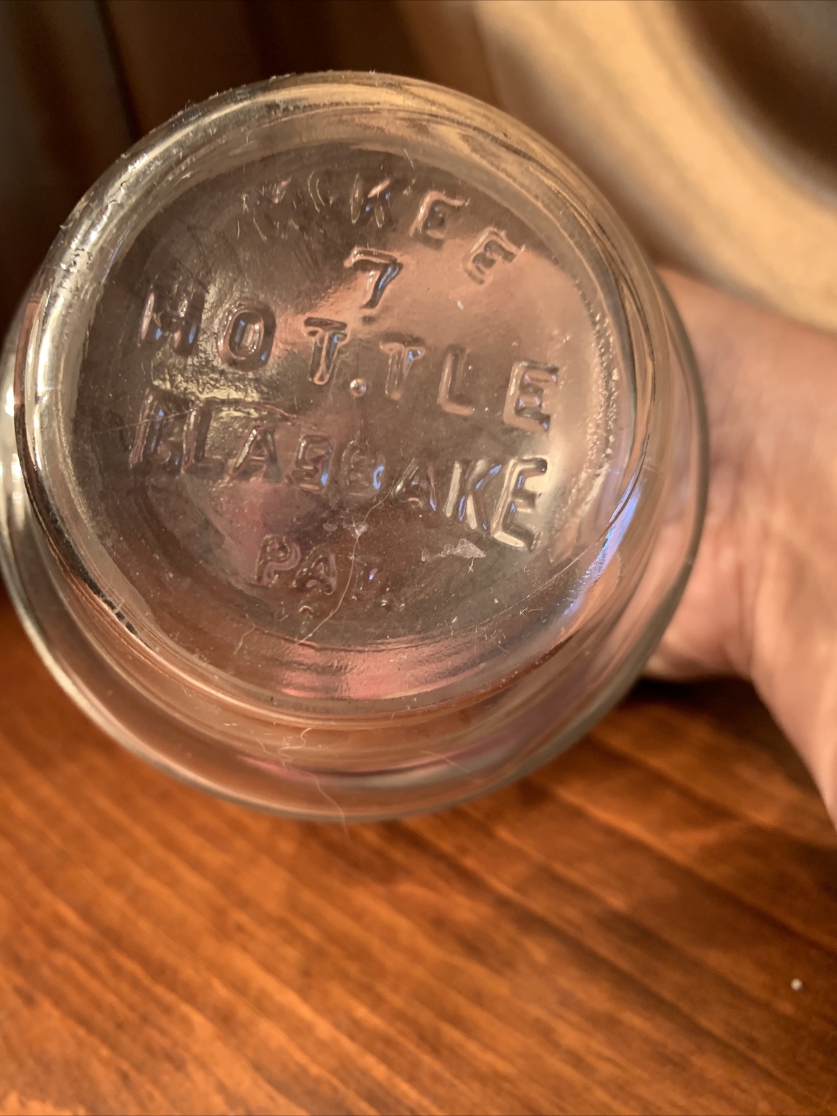 McKee Pat 7 Hottle Glasbake Carafe Bottle Insulated Glass Vintage ...