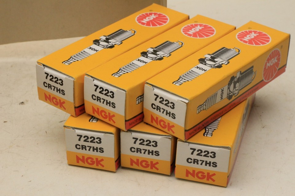 Lot of Six NGK Spark Plugs CR7HS Stock No. 7223 For Motorcycles | eBay