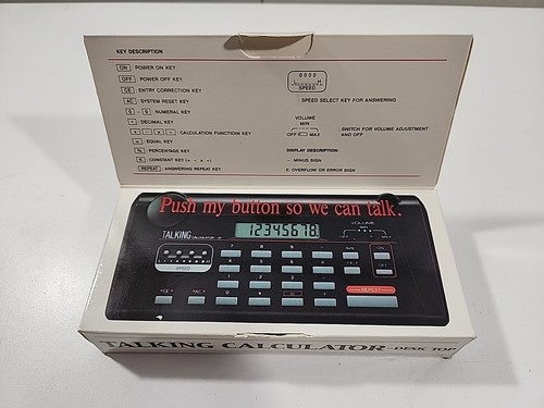 RARE Talking Desktop Calculator Model 6616 Vintage With Box | eBay