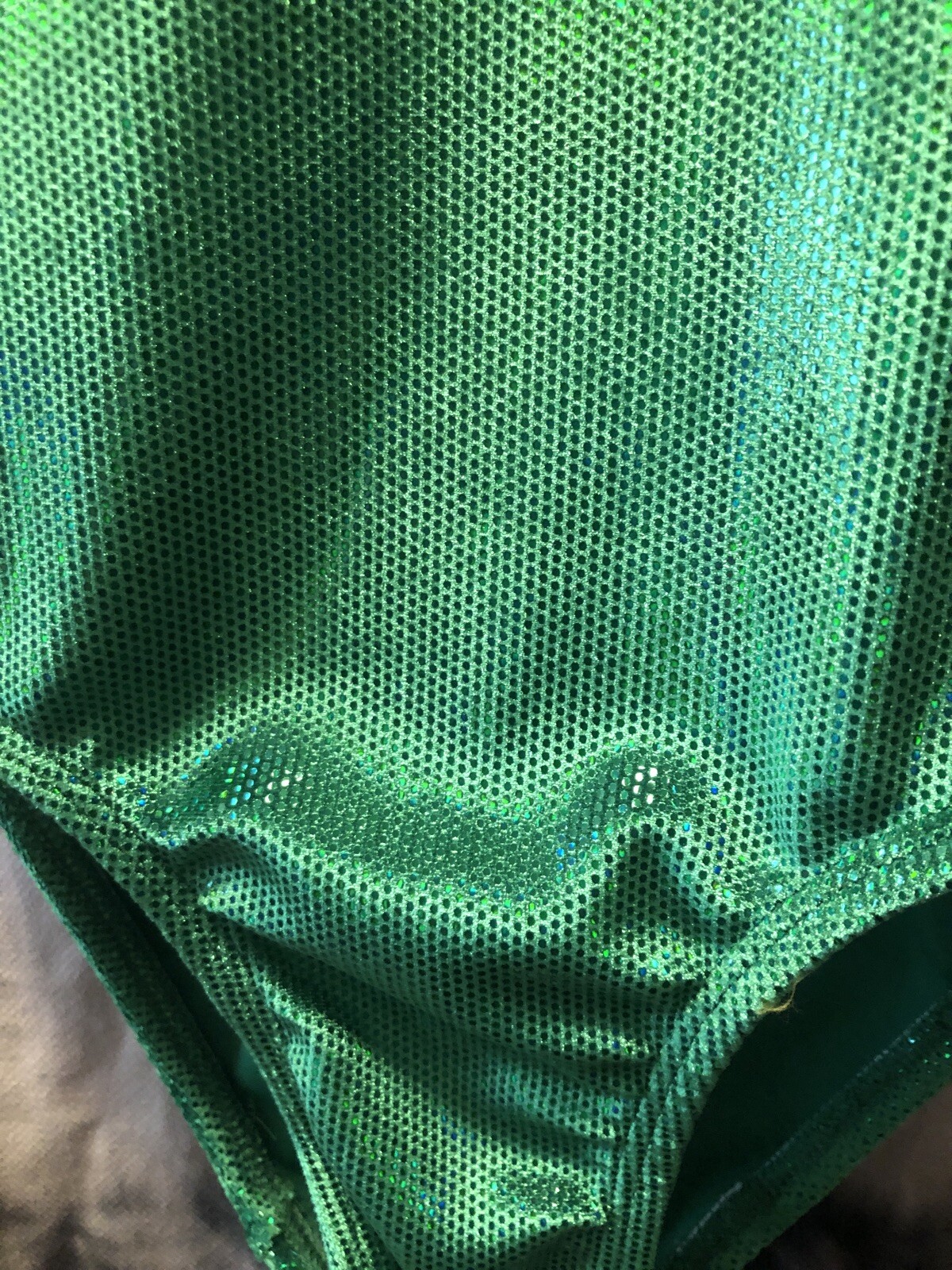 NWT LIZATARDS Gymnastics Dance LEOTARD child medium CM GREEN GOLD ...