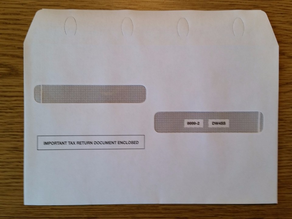 50/pk ~ W-2 ENVELOPES for 4-up tax forms SELF-SEAL 9" x 5-5/8" #9999-2 ...