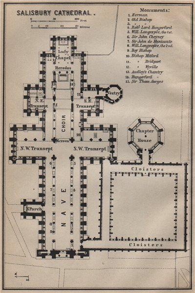 Salisbury Cathedral Cross Section