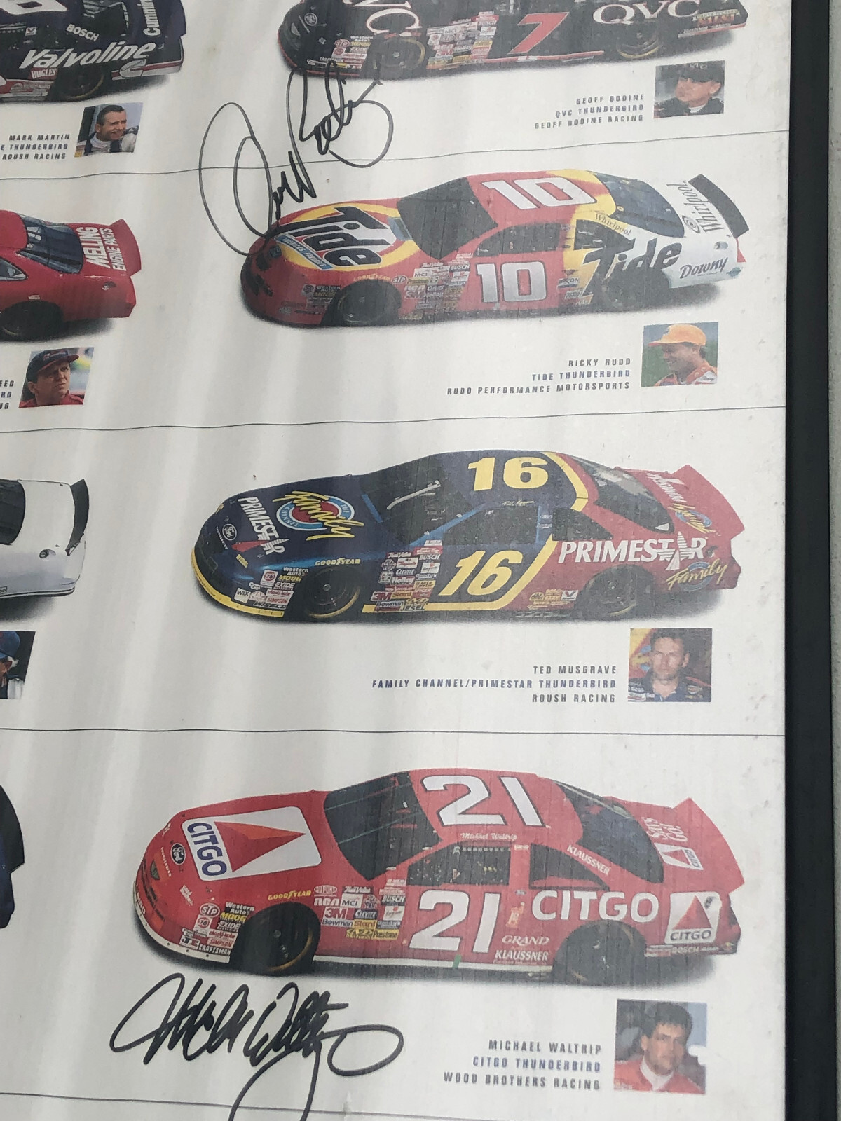 AUTOGRAPHED SIGNED Ford Motorsport Fastest Oval in Racing Poster w ...