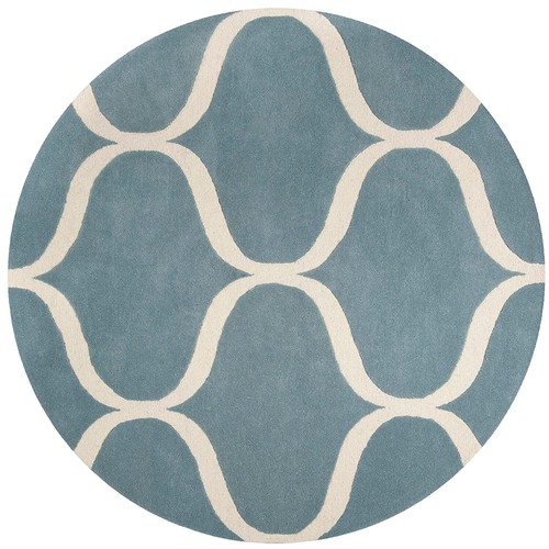Hand Tufted Round Woollen Modern Area Rug for Living Room 8 X 8 Feet ...